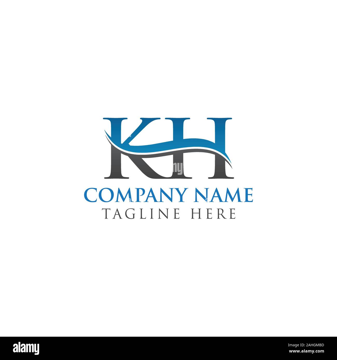 Initial KH letter Logo Design vector Template. Abstract Letter KH logo ...