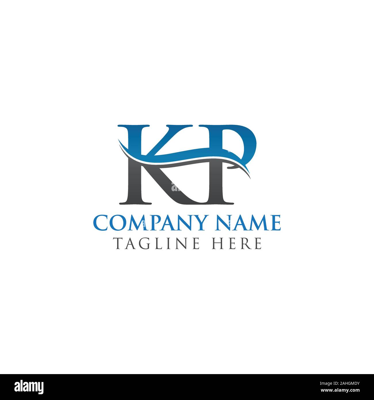 Initial KP letter Logo Design vector Template. Abstract Letter KP logo ...