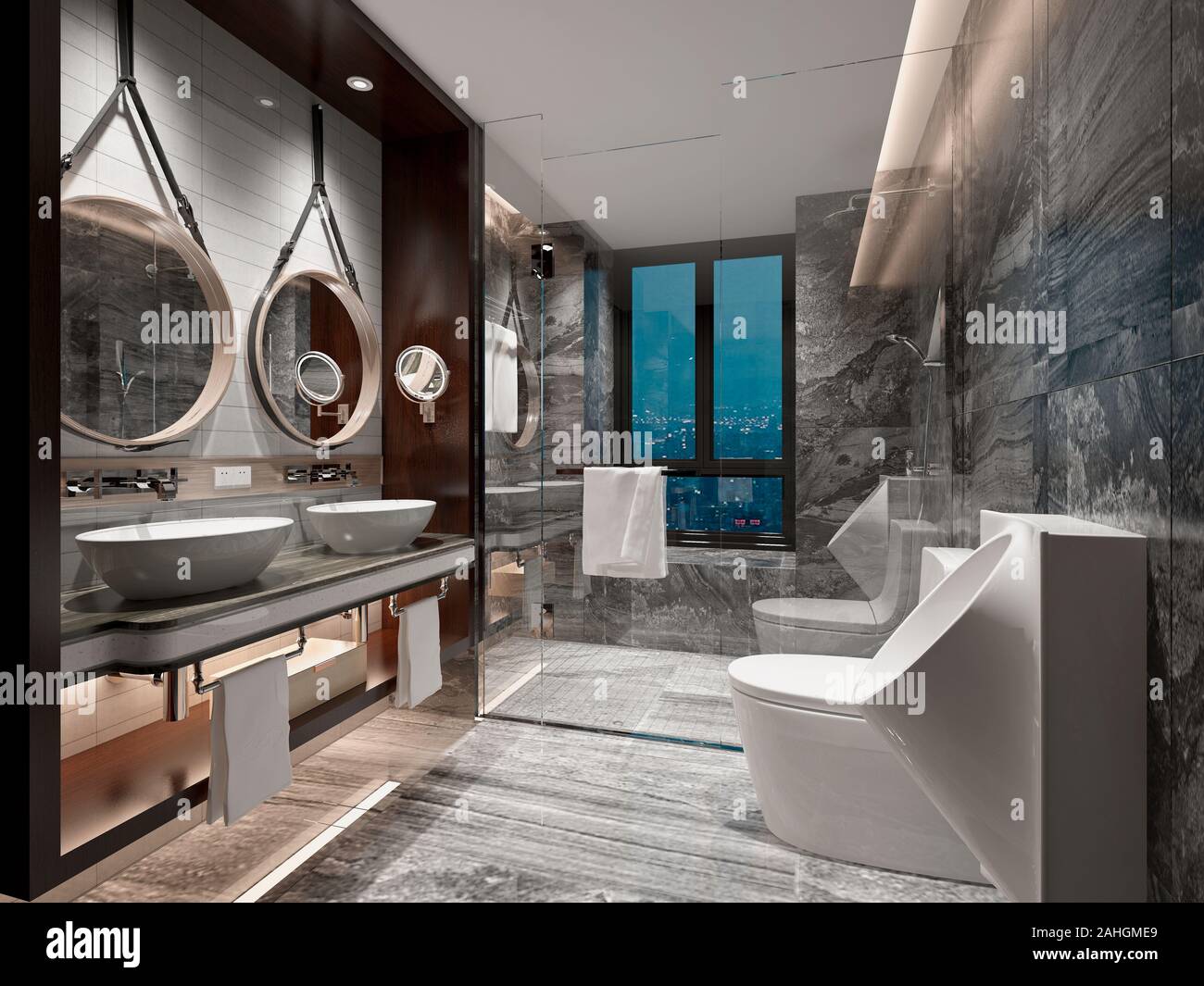 3d render of luxury bathroom Stock Photo - Alamy