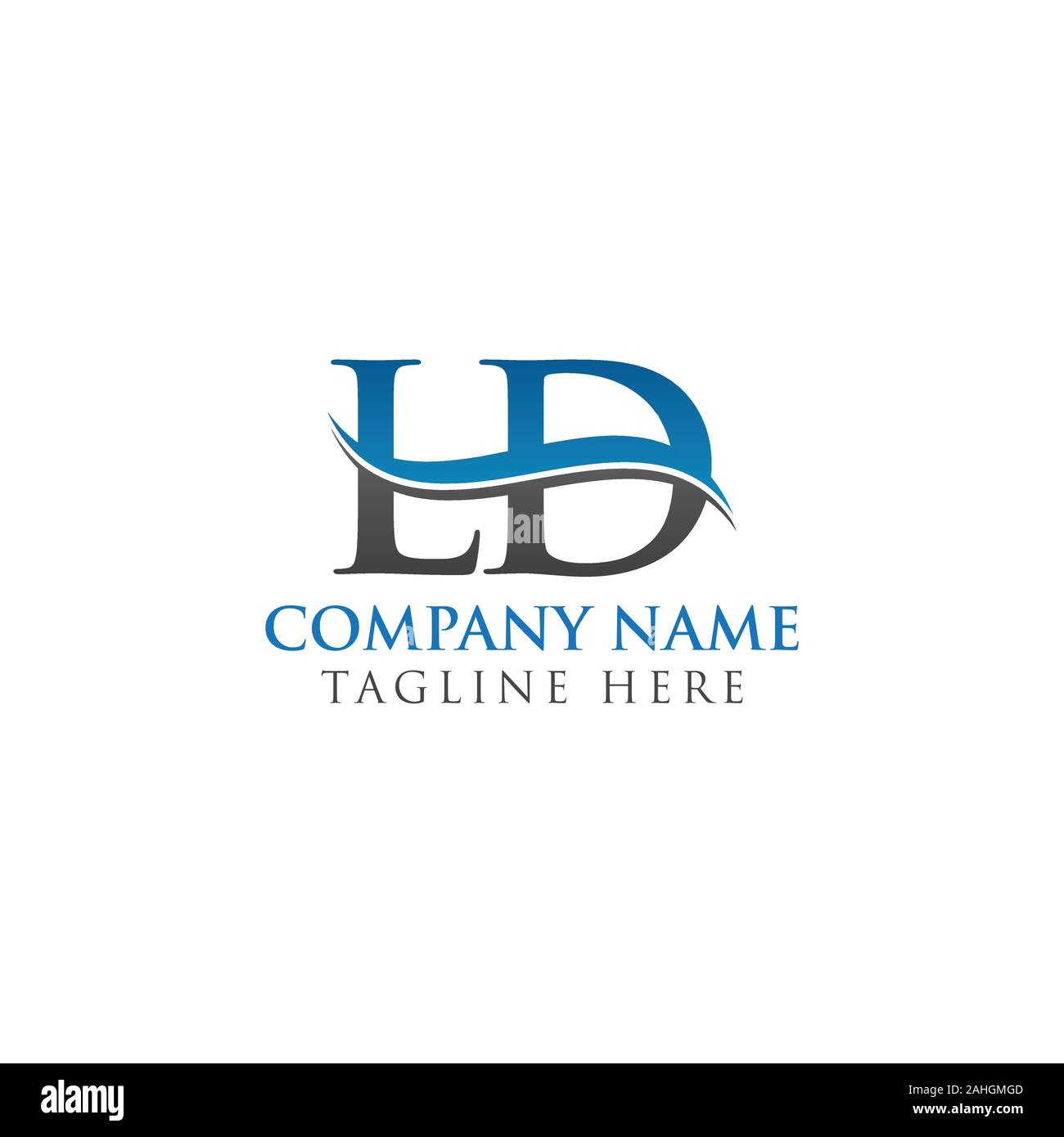 Initial LD letter Logo Design vector Template. Abstract Letter LD logo Design Stock Vector Image ...