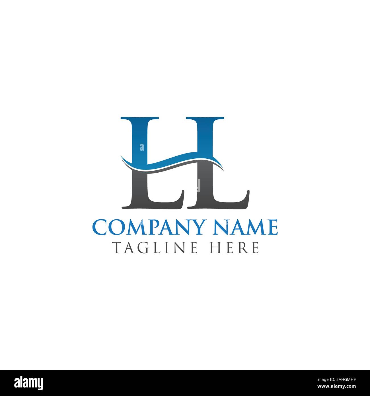 Initial LL letter Logo Design vector Template. Abstract Letter LL logo ...