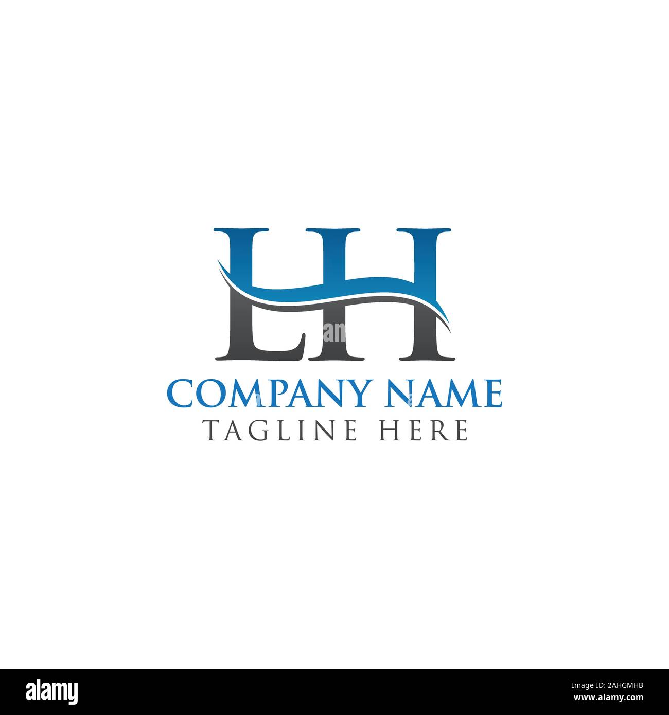 Initial LH letter Logo Design vector Template. Abstract Letter LH logo ...