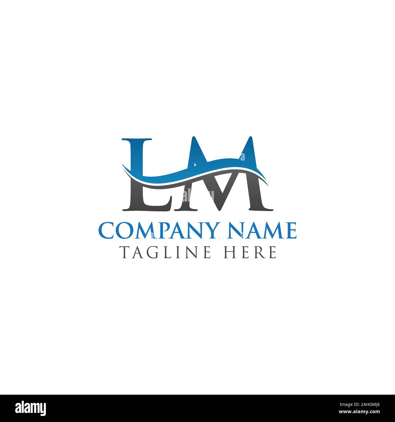 Initial LM letter Logo Design vector Template. Abstract Letter LM logo Design Stock Vector Image ...