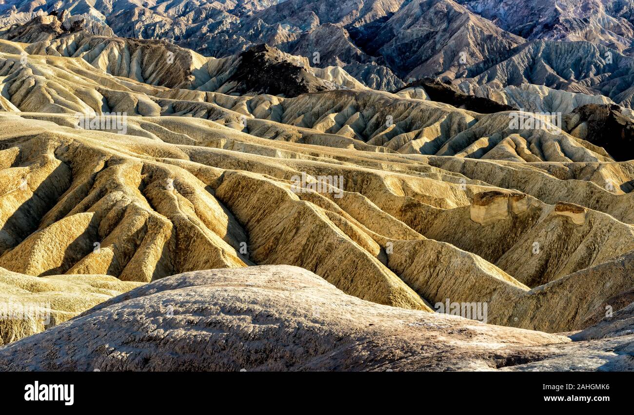 The hostile Landscape of Zabriskie Point, Golden Valley Badlands in ...
