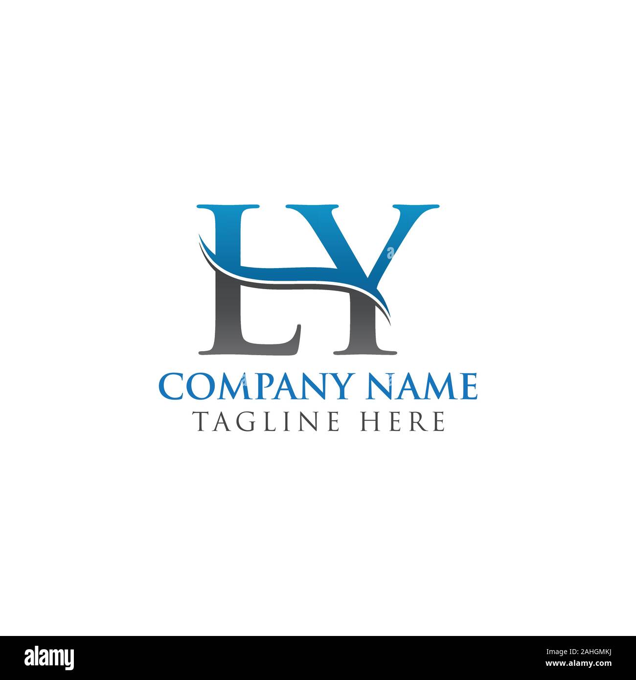 Initial LY letter Logo Design vector Template. Abstract Letter LY logo ...