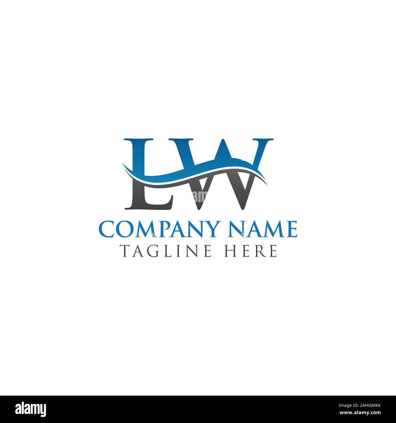 Initial LW letter Logo Design vector Template. Abstract Letter LW logo ...