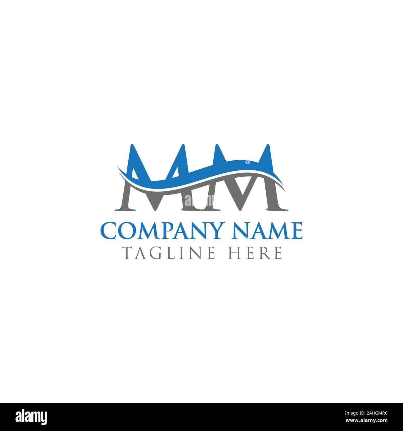 Initial MM letter Logo Design vector Template. Abstract Letter MM logo ...