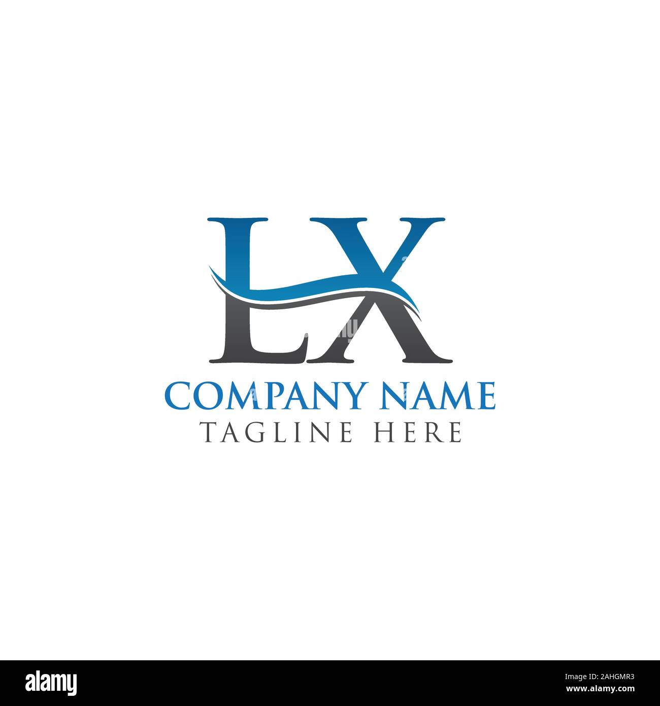 Initial LX letter Logo Design vector Template. Abstract Letter LX logo ...