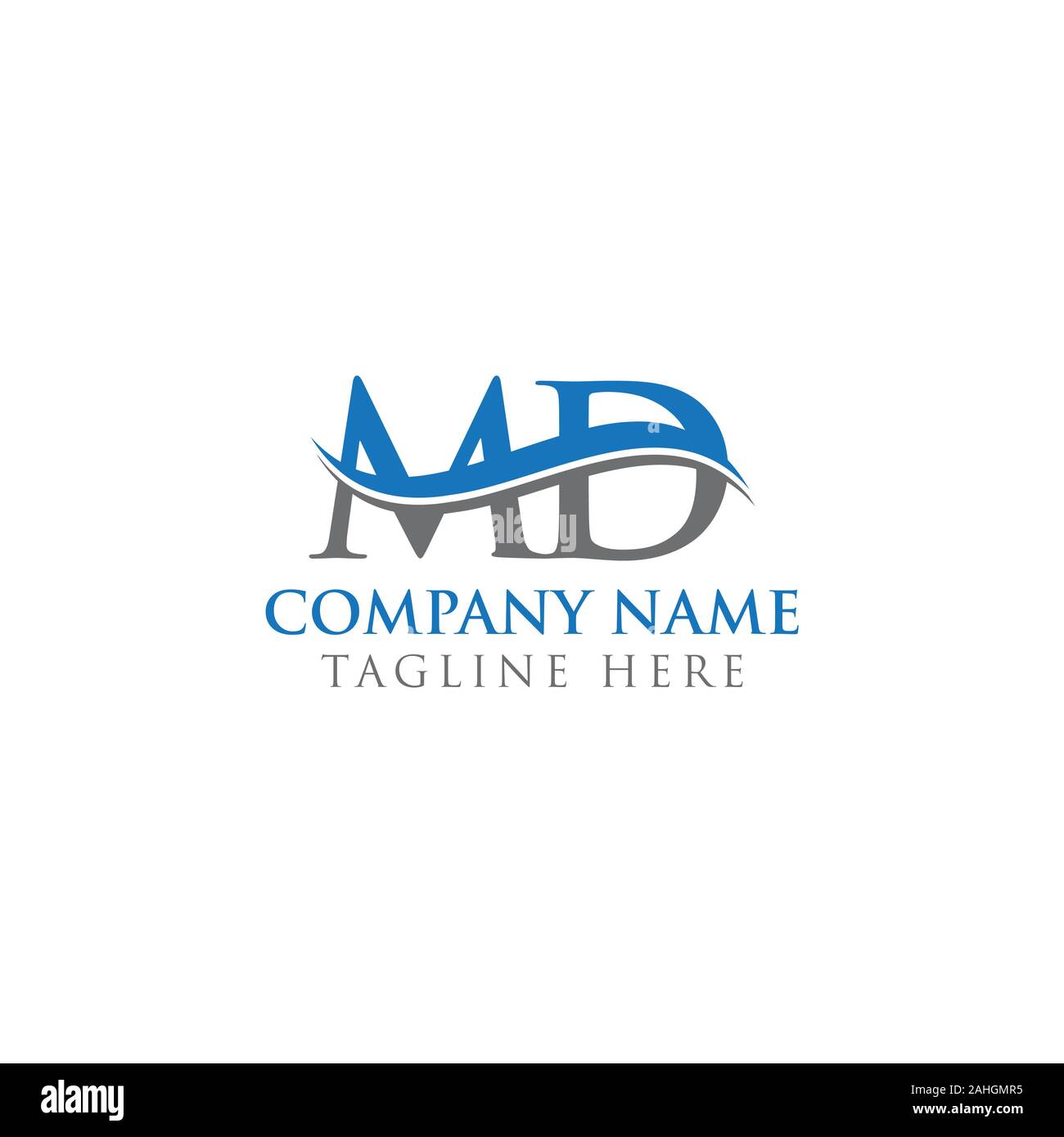 Initial MD letter Logo Design vector Template. Abstract Letter MD logo ...