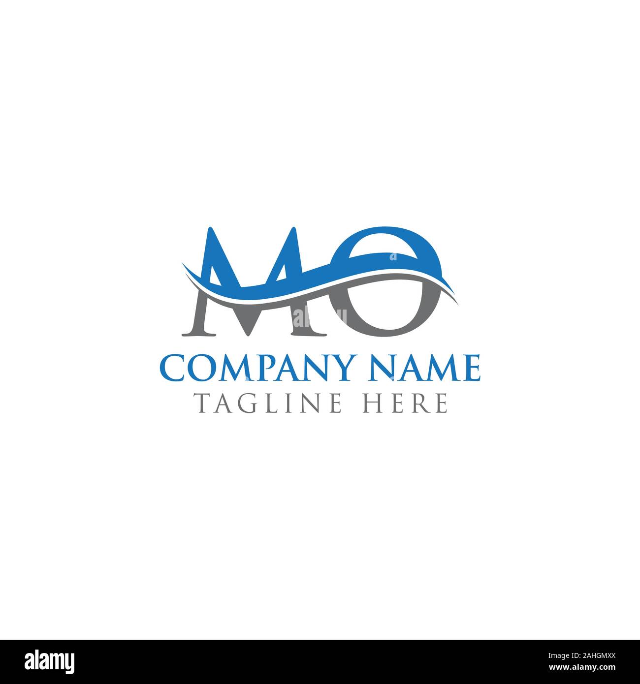 Initial MO letter Logo Design vector Template. Abstract Letter MO logo ...