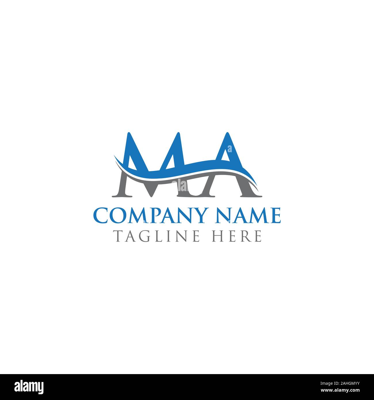 Initial MA letter Logo Design vector Template. Abstract Letter MA logo ...