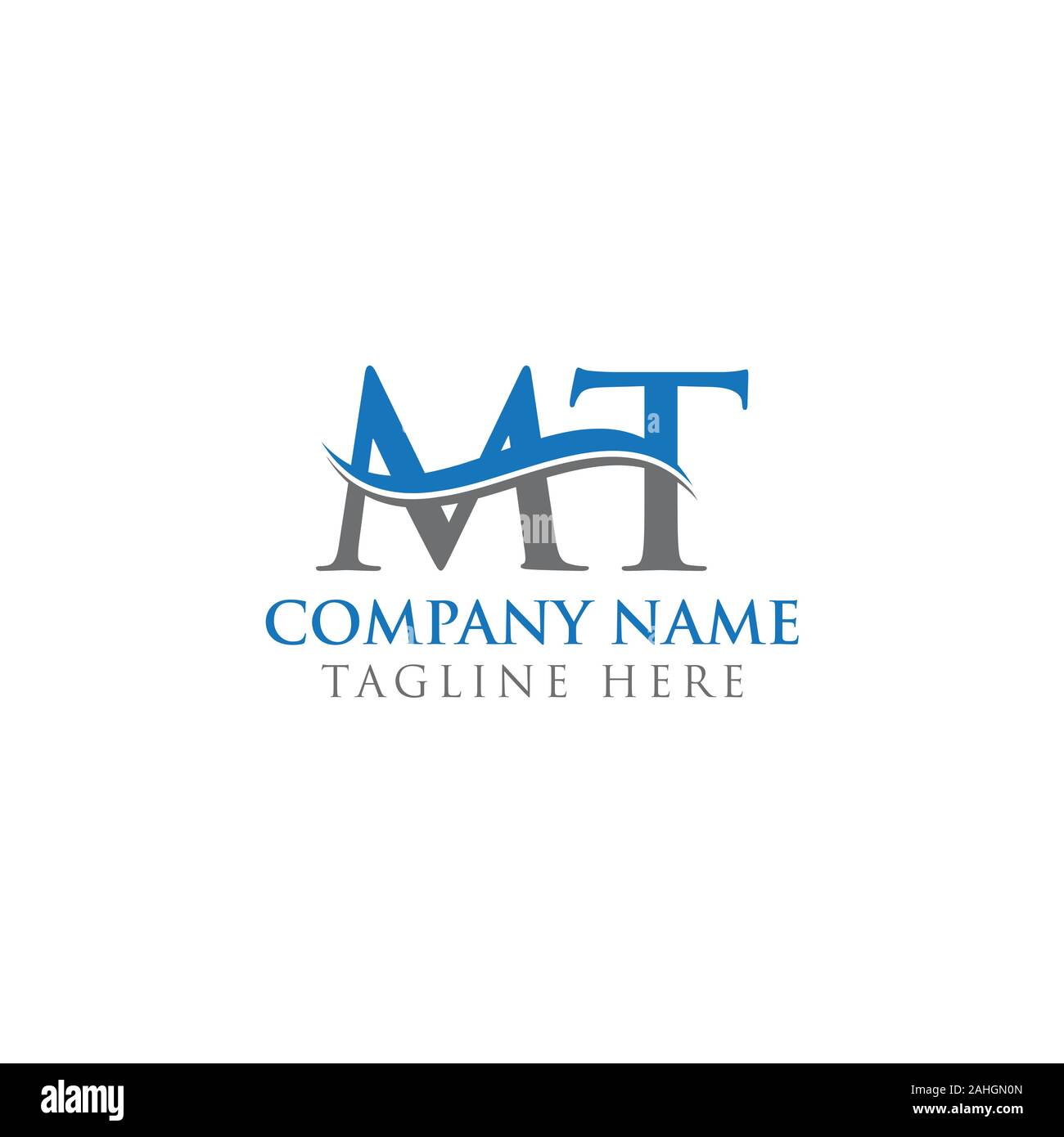 Initial MT letter Logo Design vector Template. Abstract Letter MT logo ...