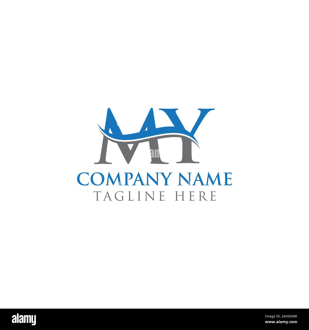 Initial MY letter Logo Design vector Template. Abstract Letter MY logo ...