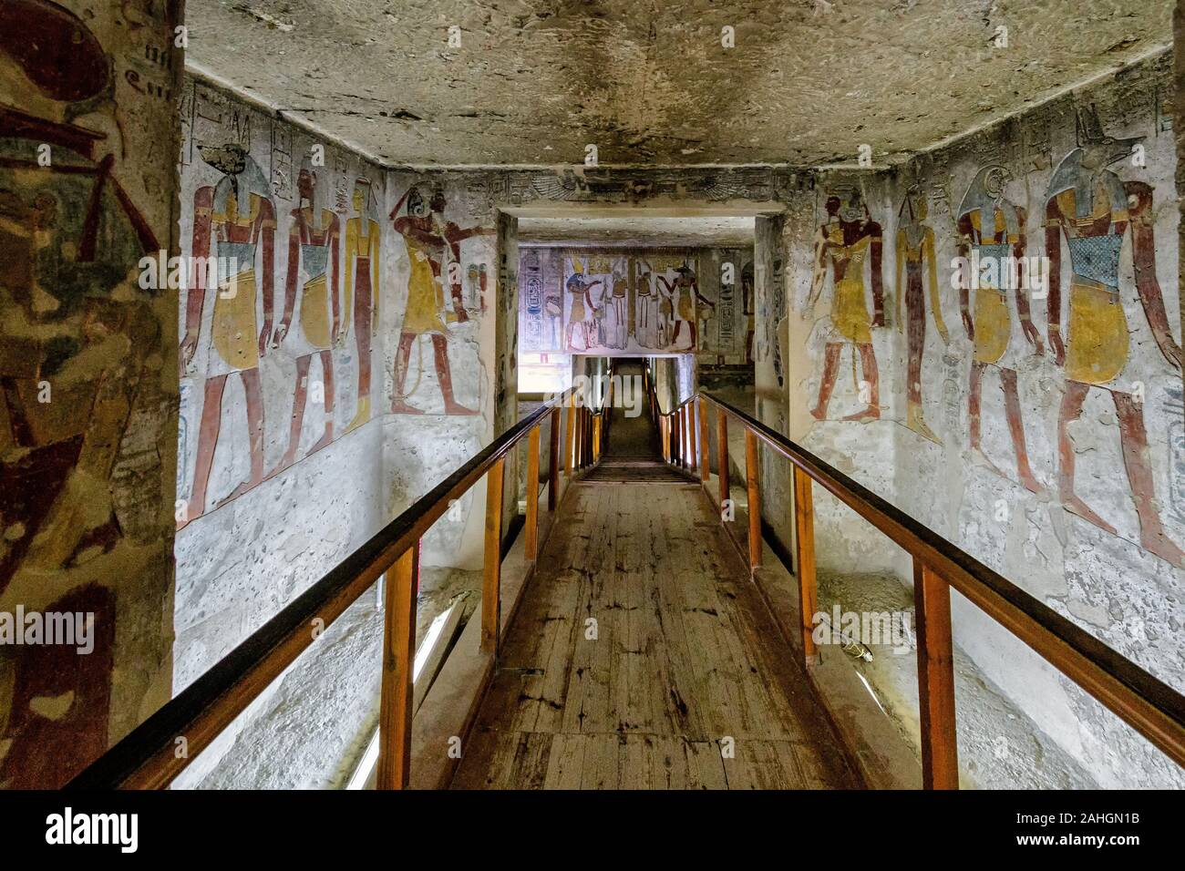 The third corridor of the tomb of Tausert & Setnakht with various ...