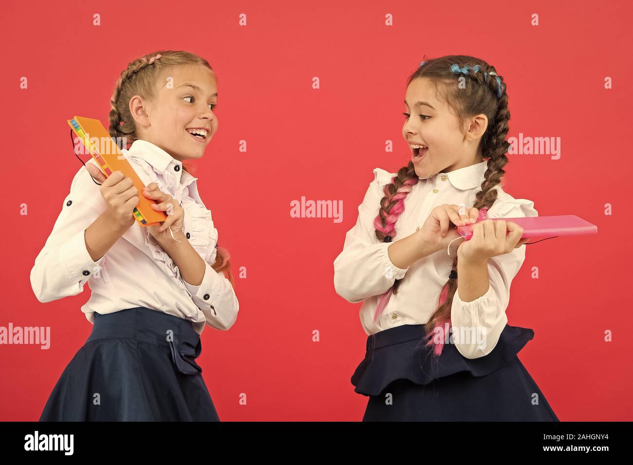 time to chill. playful mood. cheerful playful children play on school ...