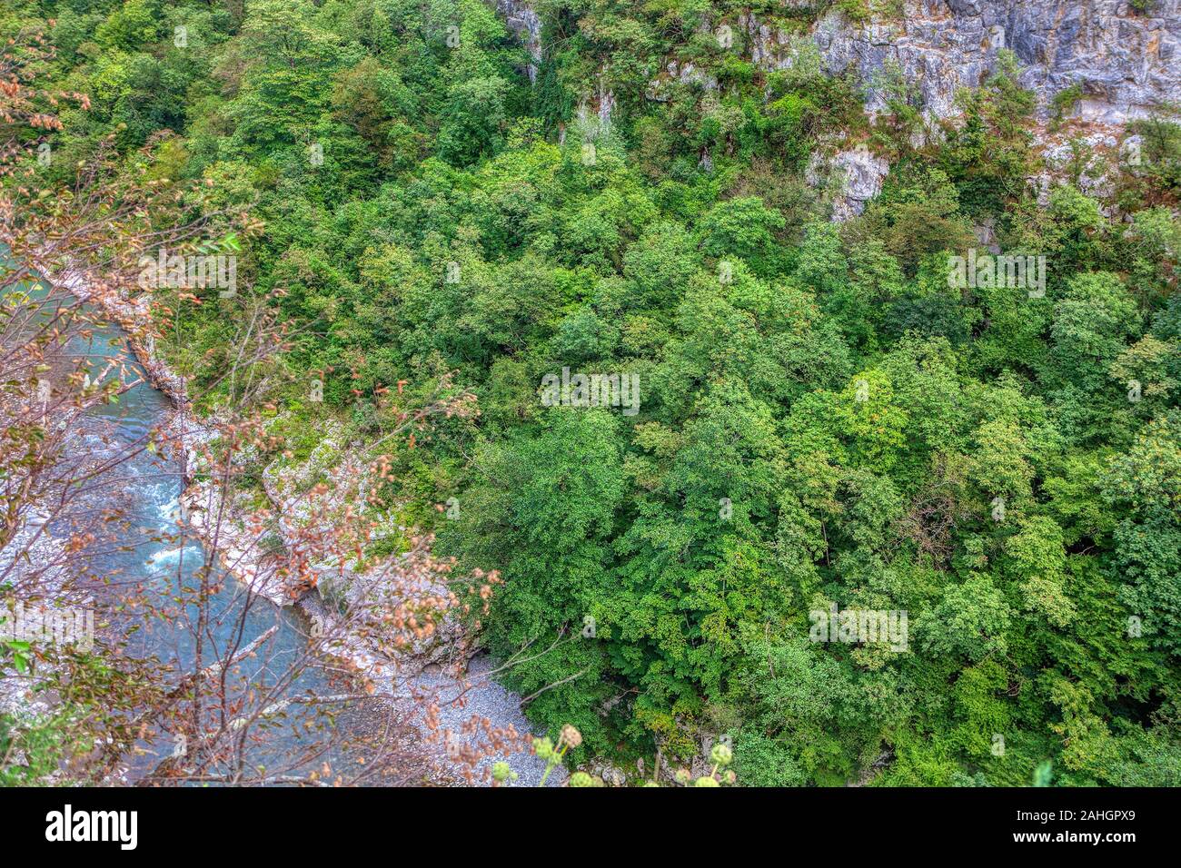 Aerial view of Tara river and deep canyon Stock Photo - Alamy
