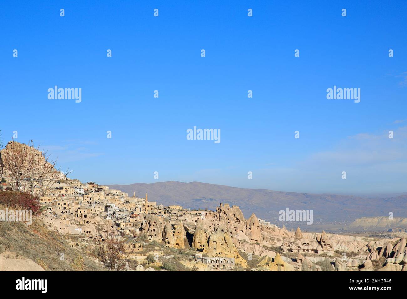 The magnificent Cappadocia valley with its rocky structure formed by ...