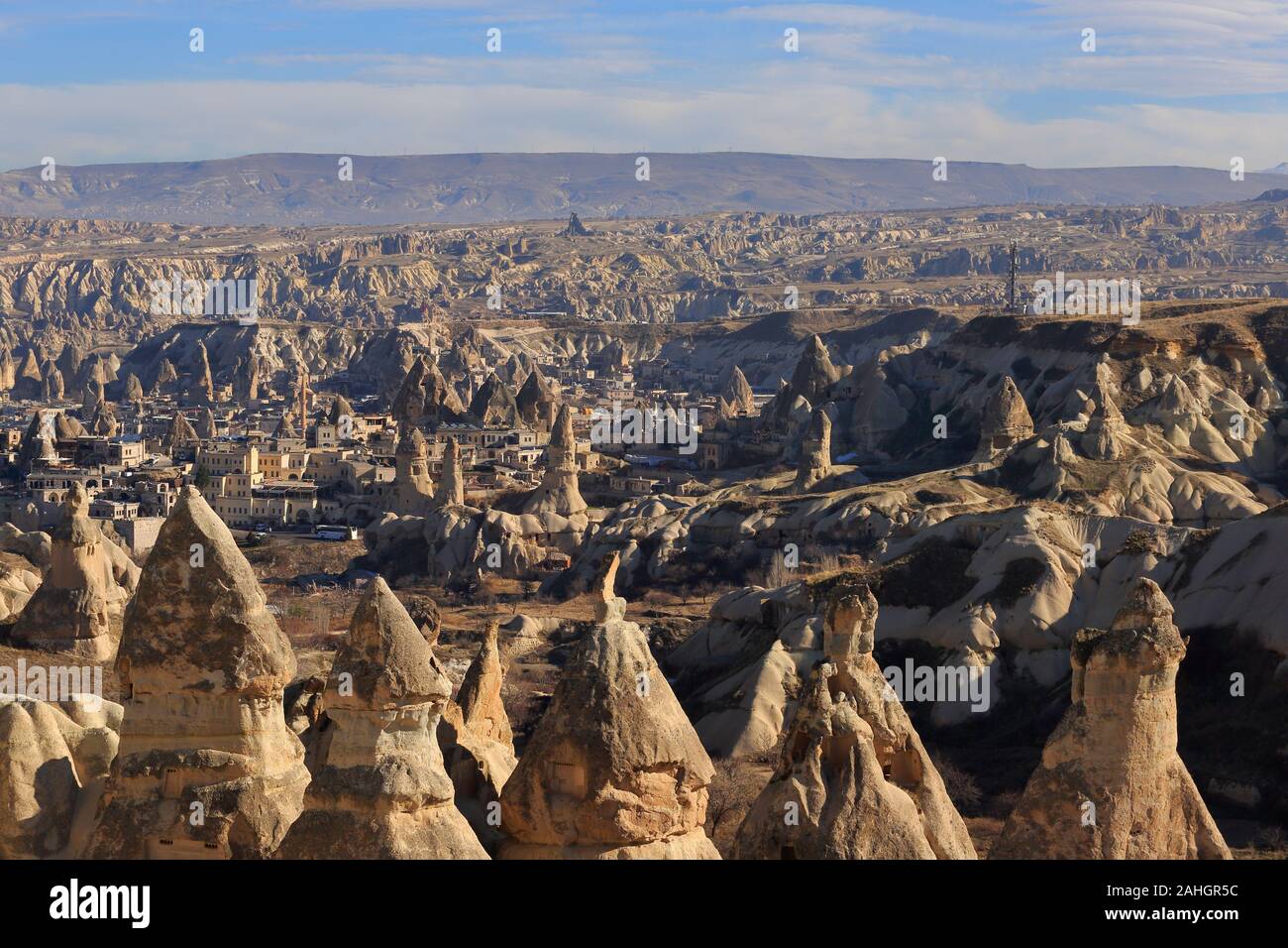 The magnificent Cappadocia valley with its rocky structure formed by ...