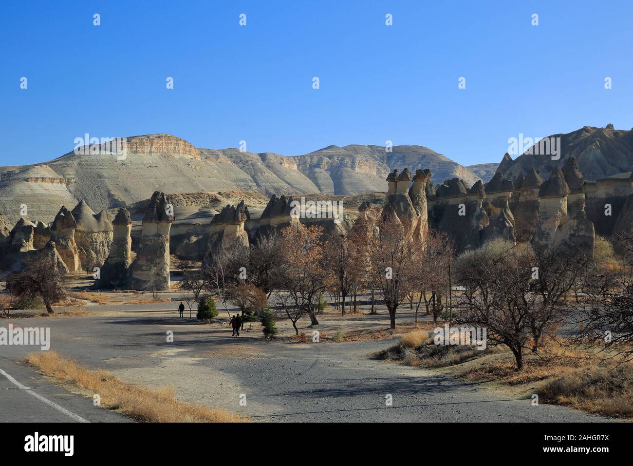 The magnificent Cappadocia valley with its rocky structure formed by ...