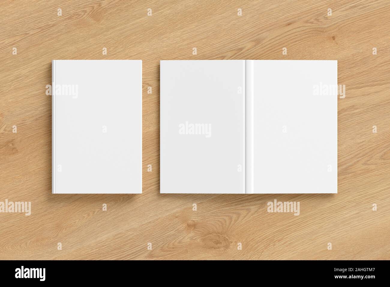 Blank white vertical closed and open and upside down book cover on ...