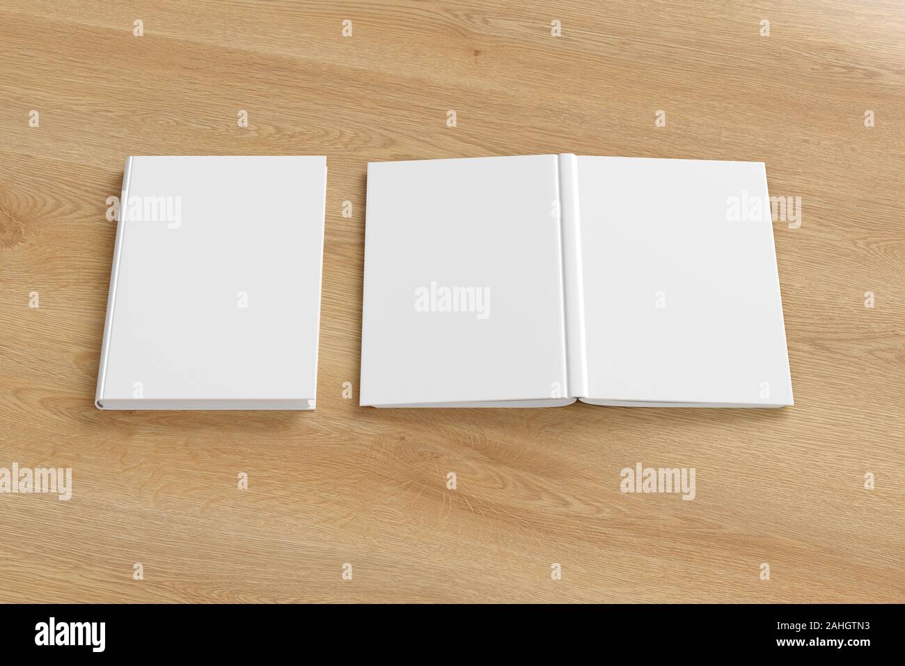 Blank white vertical closed and open and upside down book cover on ...