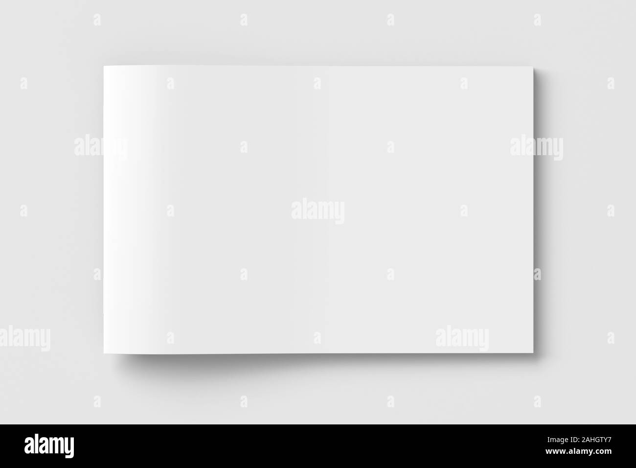 Horizontal brochure or booklet cover mock up on white. Isolated with ...
