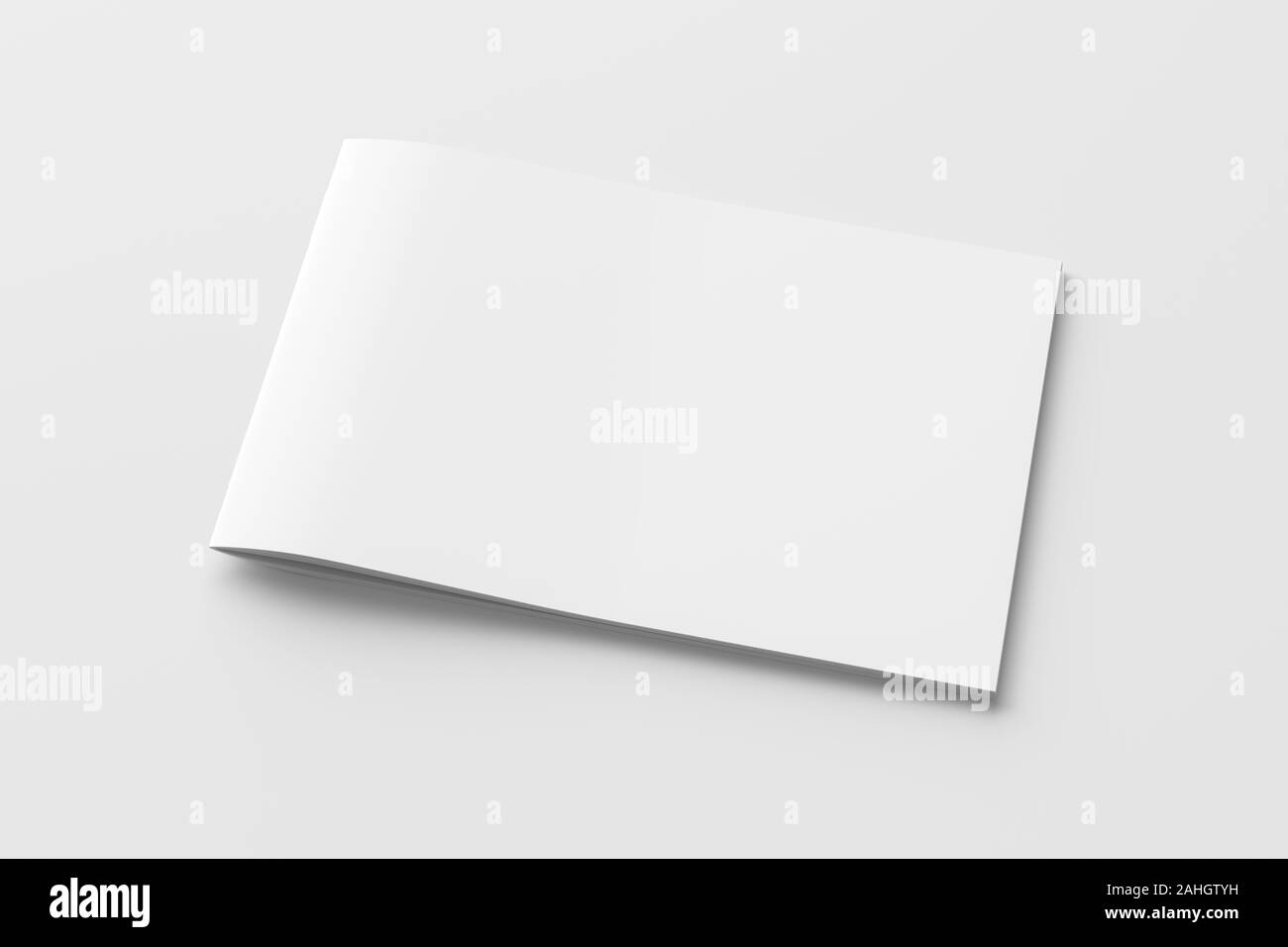 Horizontal brochure or booklet cover mock up on white. Isolated with ...