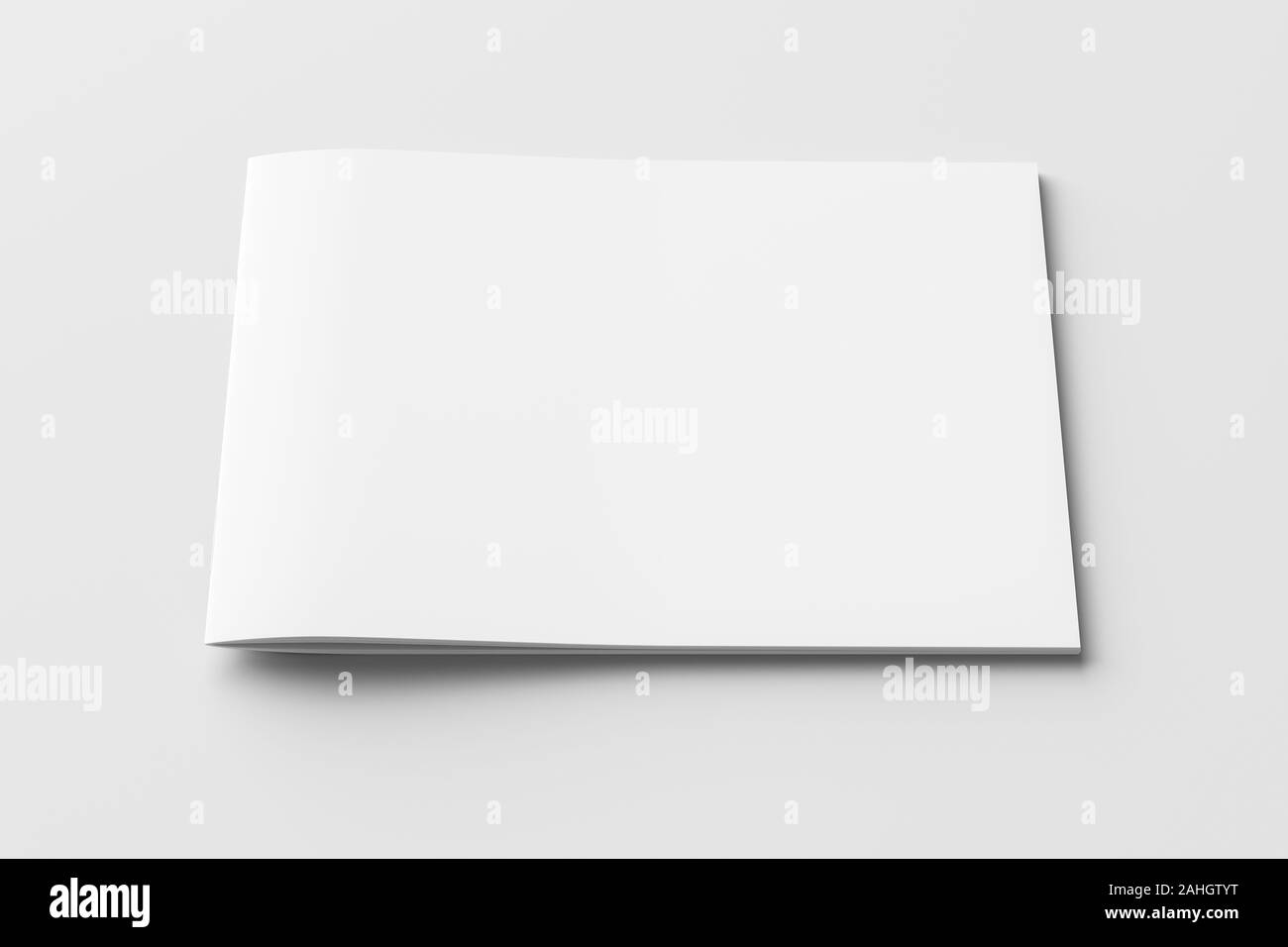 Horizontal brochure or booklet cover mock up on white. Isolated with ...