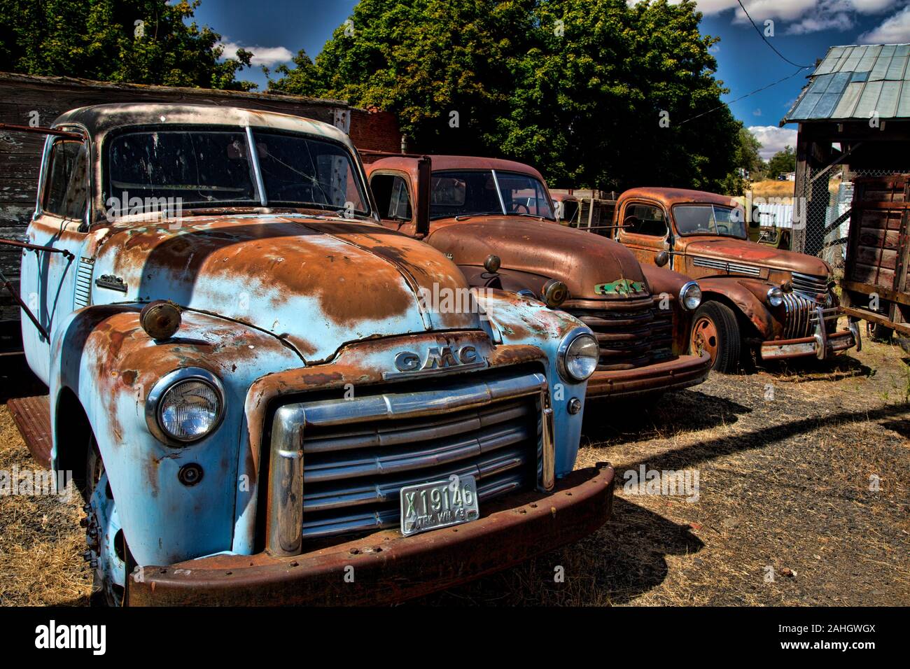 Old Trucks in Sprague Washington Stock Photo - Alamy