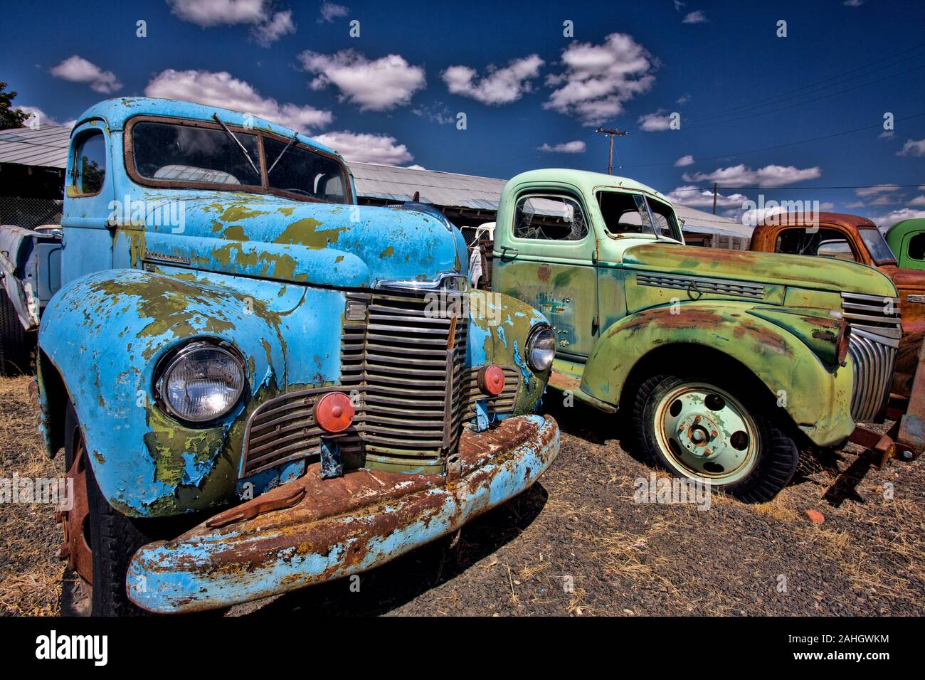 Old Trucks in Sprague Washington Stock Photo - Alamy