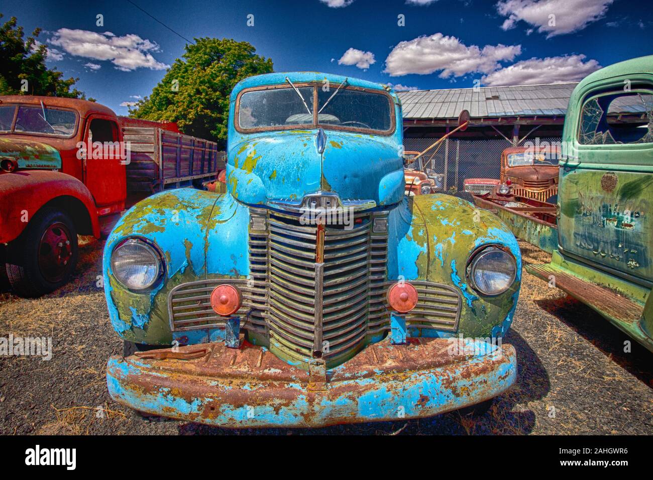 Old Trucks in Sprague Washington Stock Photo - Alamy