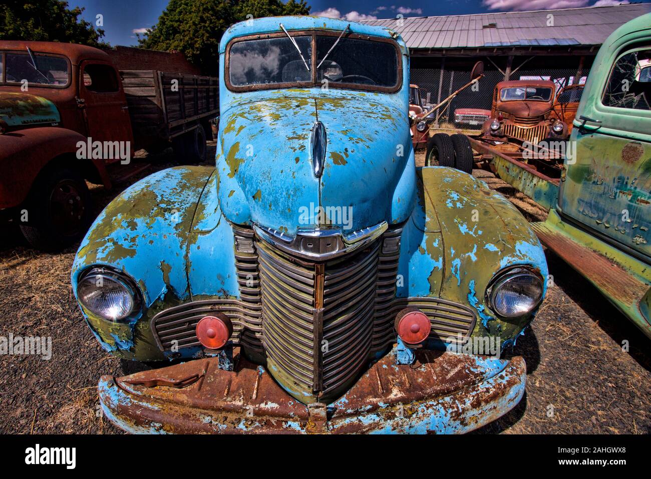 Old Trucks in Sprague Washington Stock Photo - Alamy