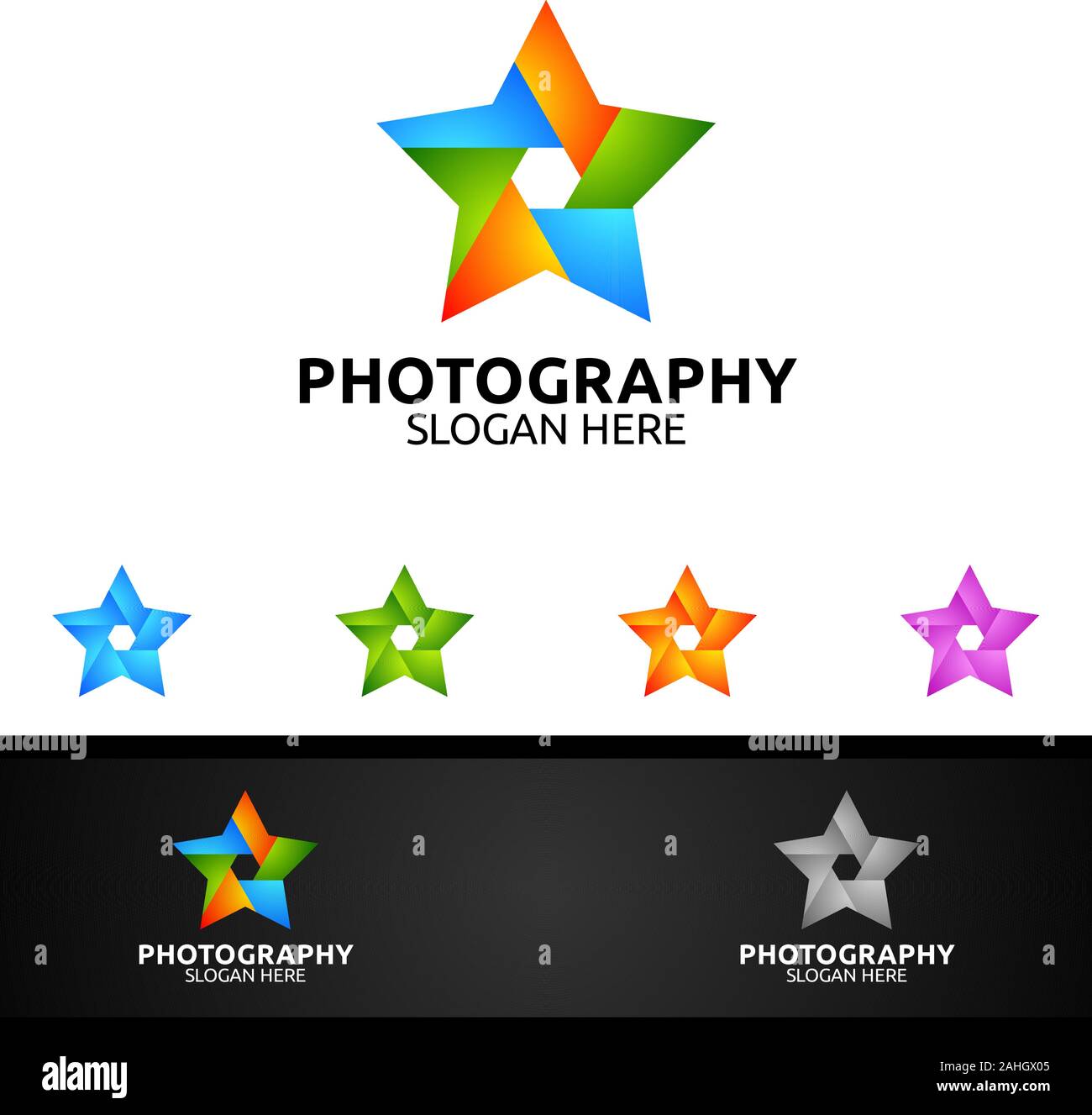 Star Camera Photography Logo Icon Vector Design Template Stock Vector ...