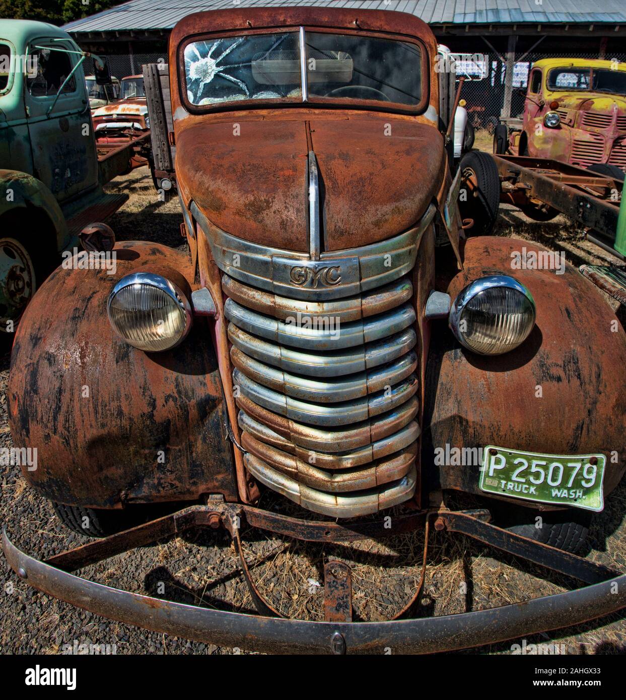 Old Trucks in Sprague Washington Stock Photo - Alamy
