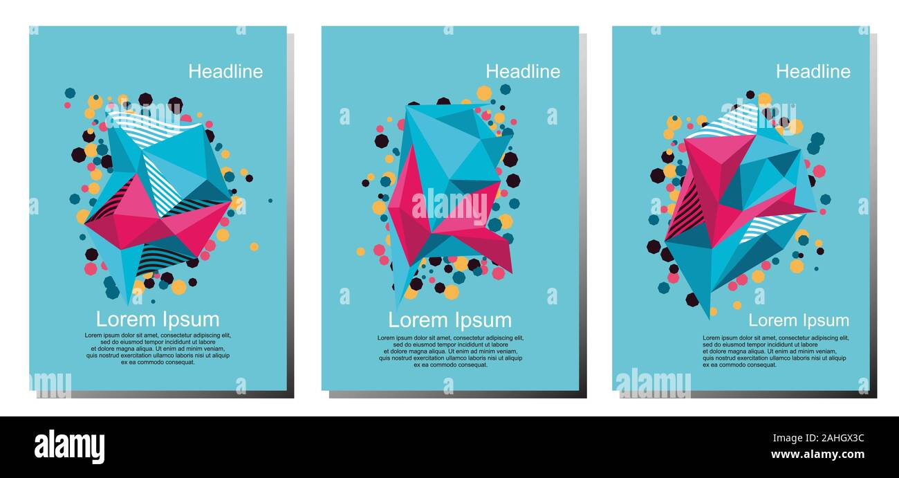 Geometry polygons Vector art for covers, presentations, leaflet ...