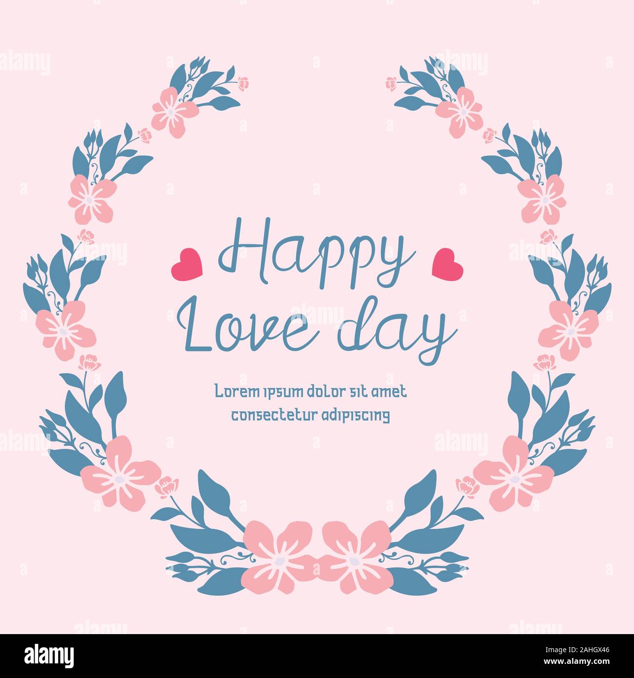 Happy love day invitation card design, with beautiful unique pattern ...