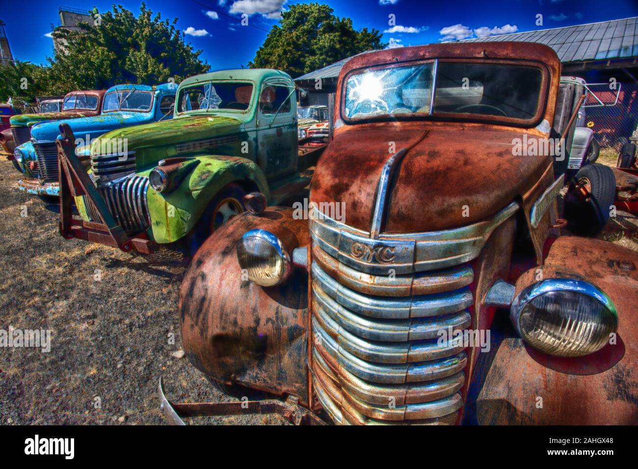 Old Trucks in Sprague Washington Stock Photo - Alamy