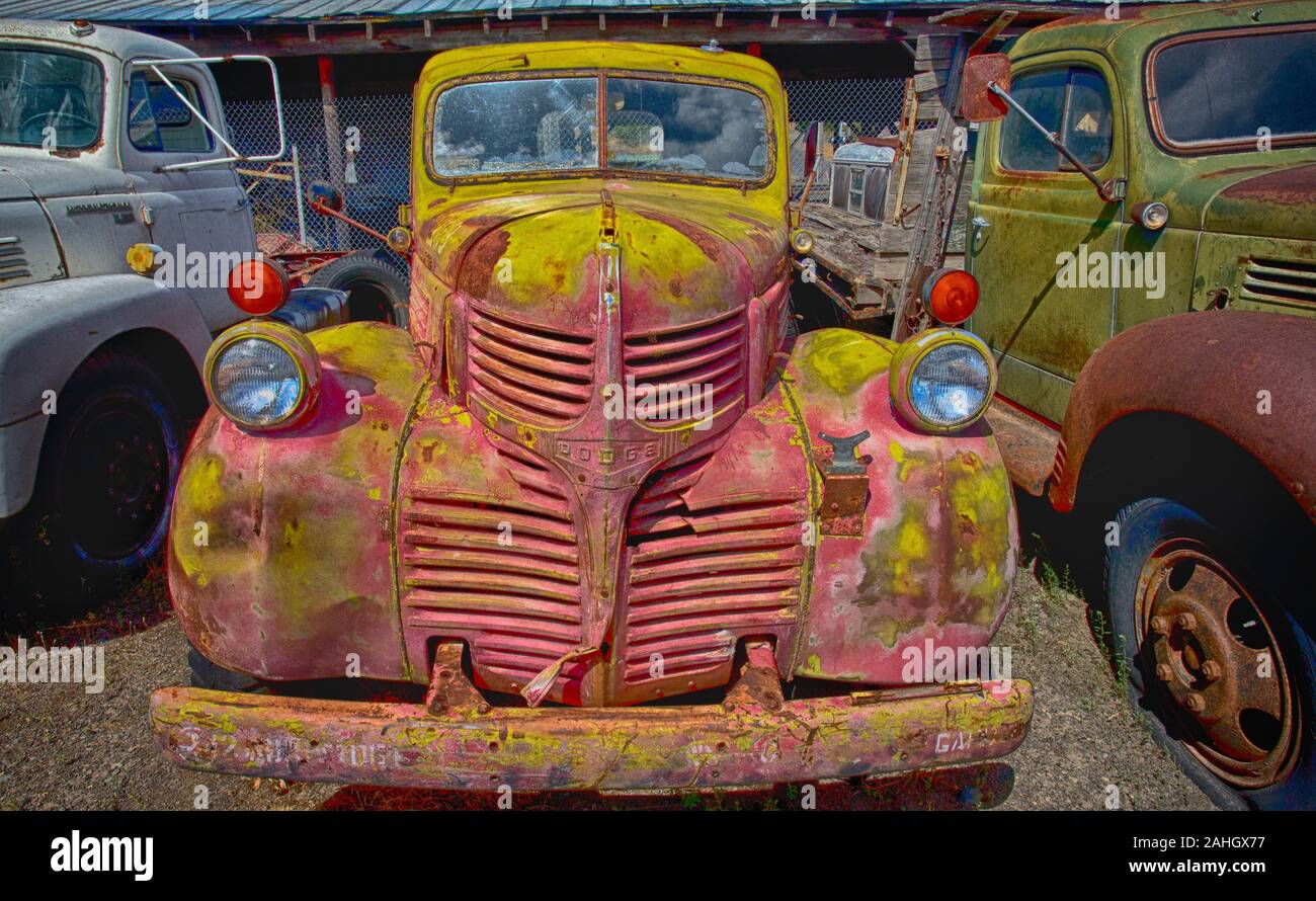 Old Trucks in Sprague Washington Stock Photo - Alamy