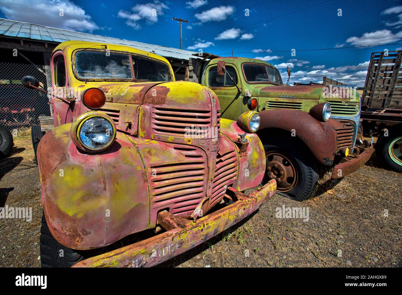 Old Trucks in Sprague Washington Stock Photo - Alamy