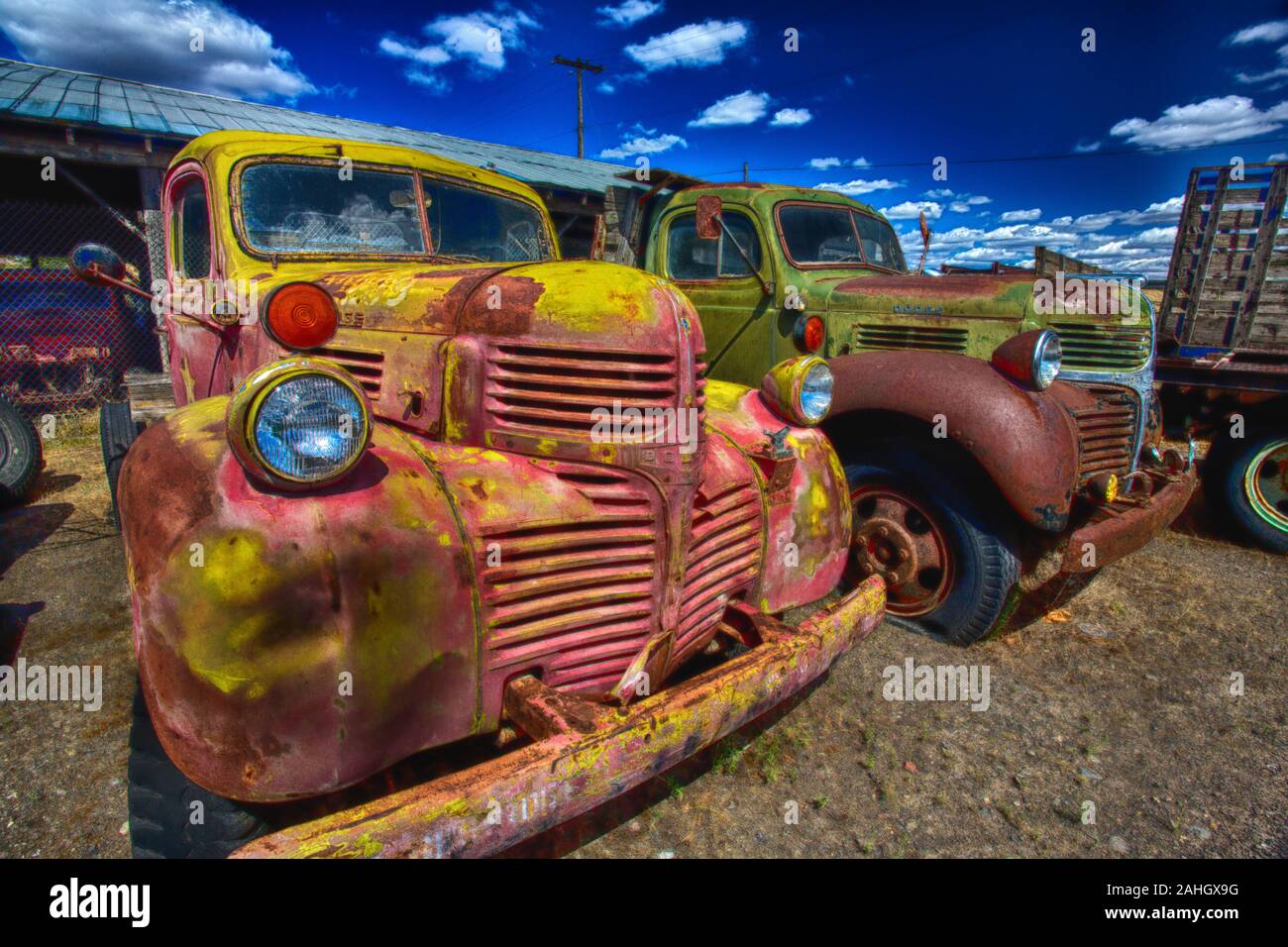 Old Trucks in Sprague Washington Stock Photo - Alamy