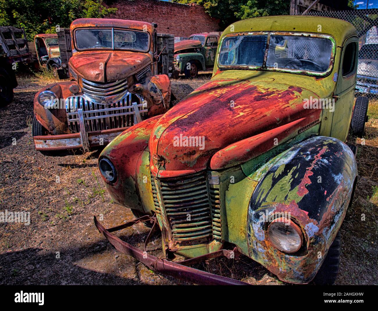 Old Trucks in Sprague Washington Stock Photo - Alamy
