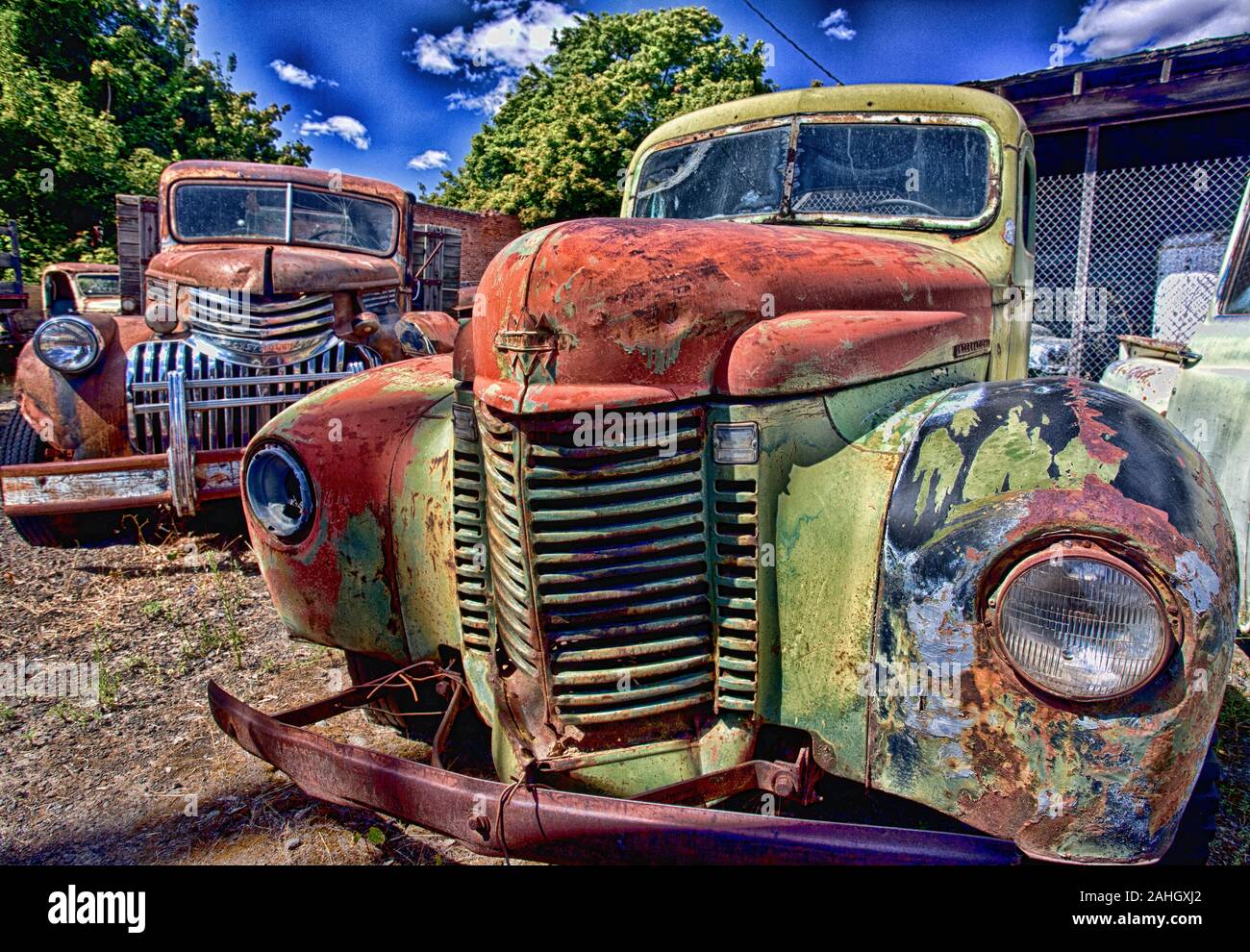 Old Trucks in Sprague Washington Stock Photo - Alamy