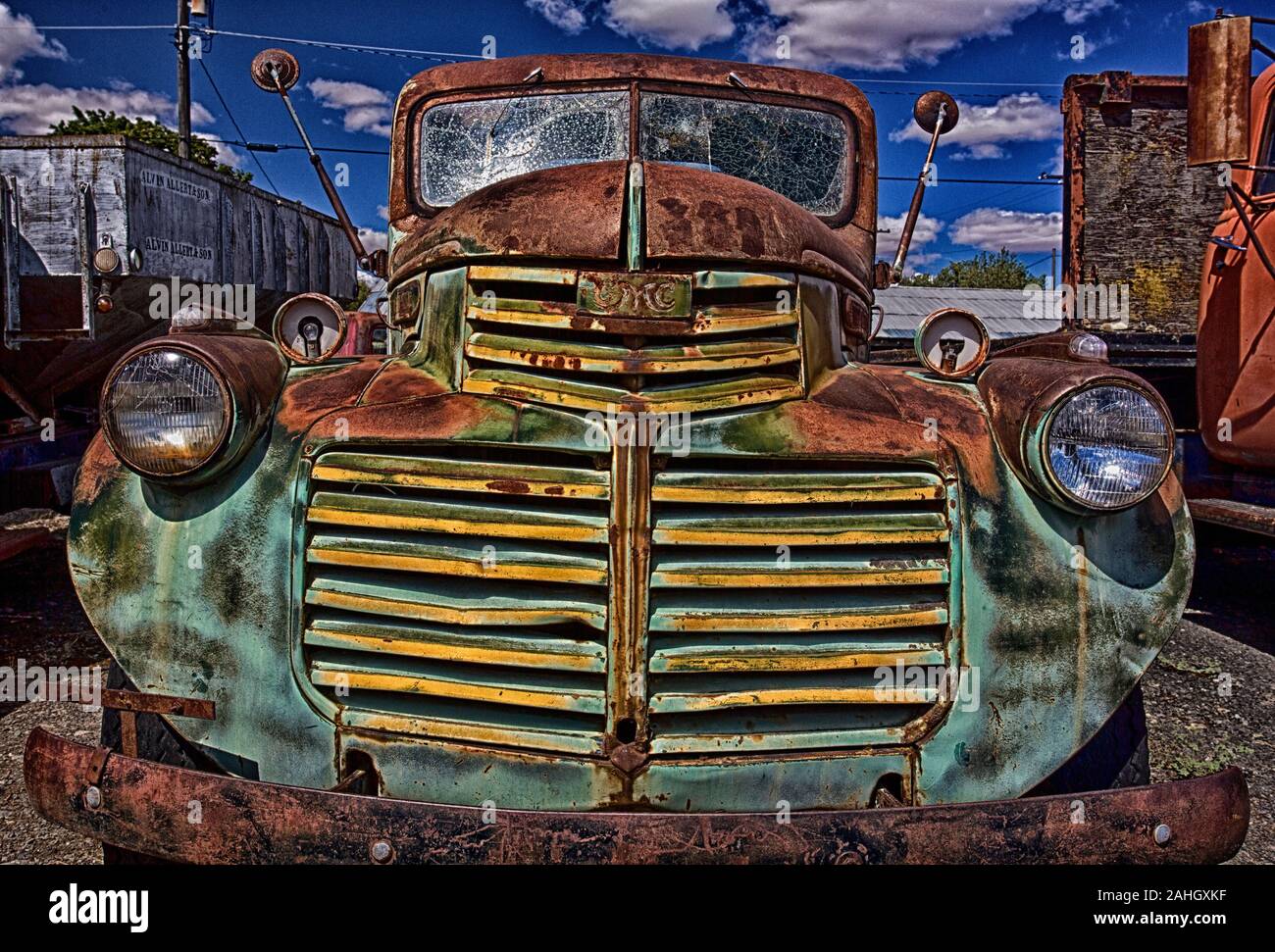 Old Trucks in Sprague Washington Stock Photo - Alamy