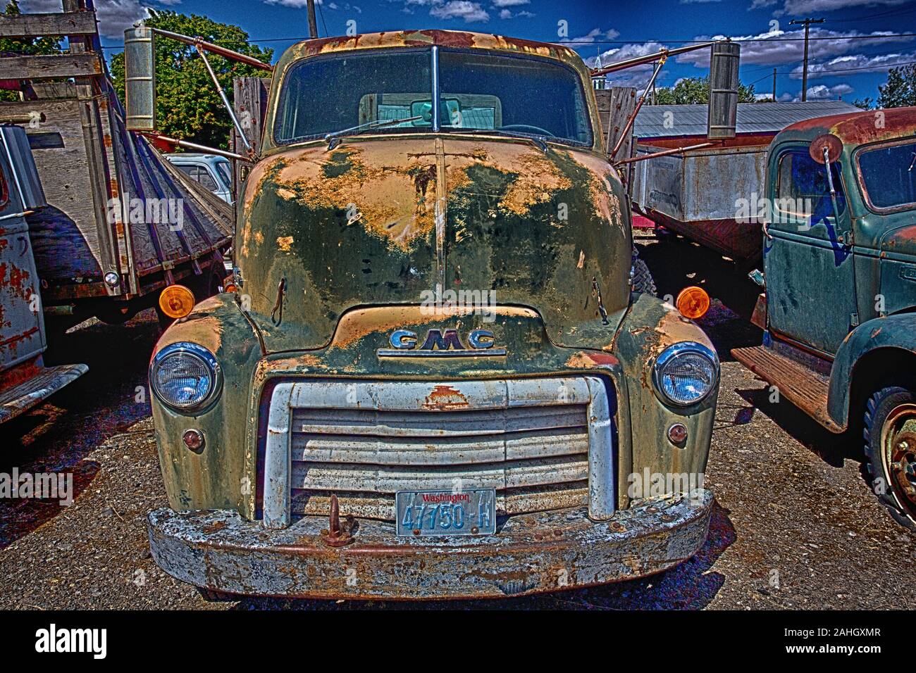 Old Trucks in Sprague Washington Stock Photo - Alamy