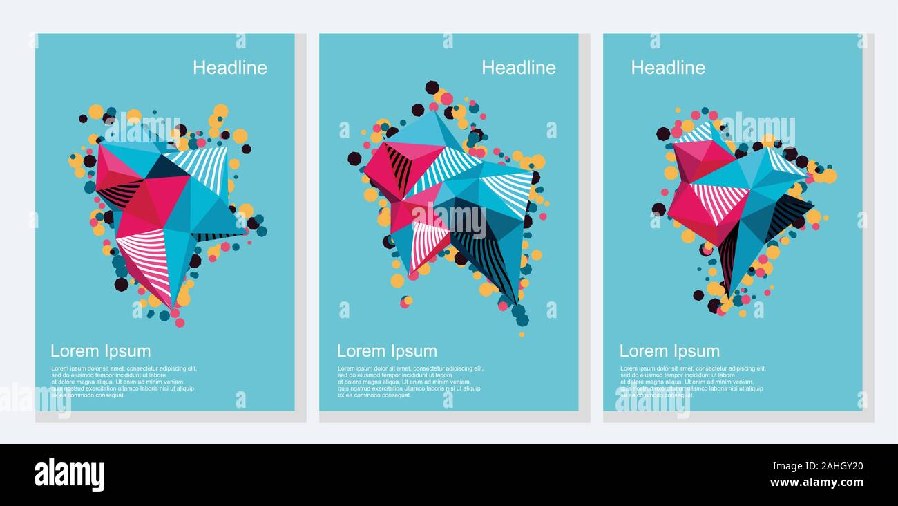 Geometry polygons Vector art for covers, presentations, leaflet ...