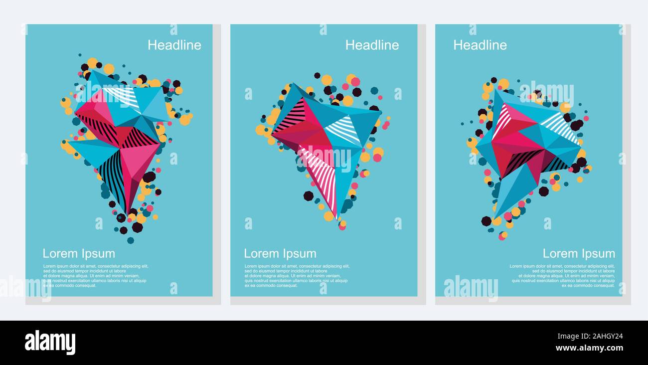 Geometry polygons Vector art for covers, presentations, leaflet ...