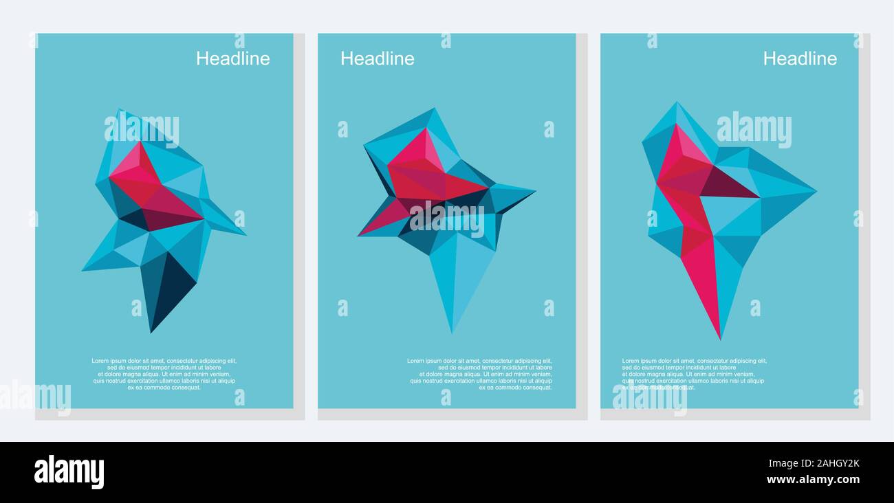 Geometry polygons Vector art for covers, presentations, leaflet ...