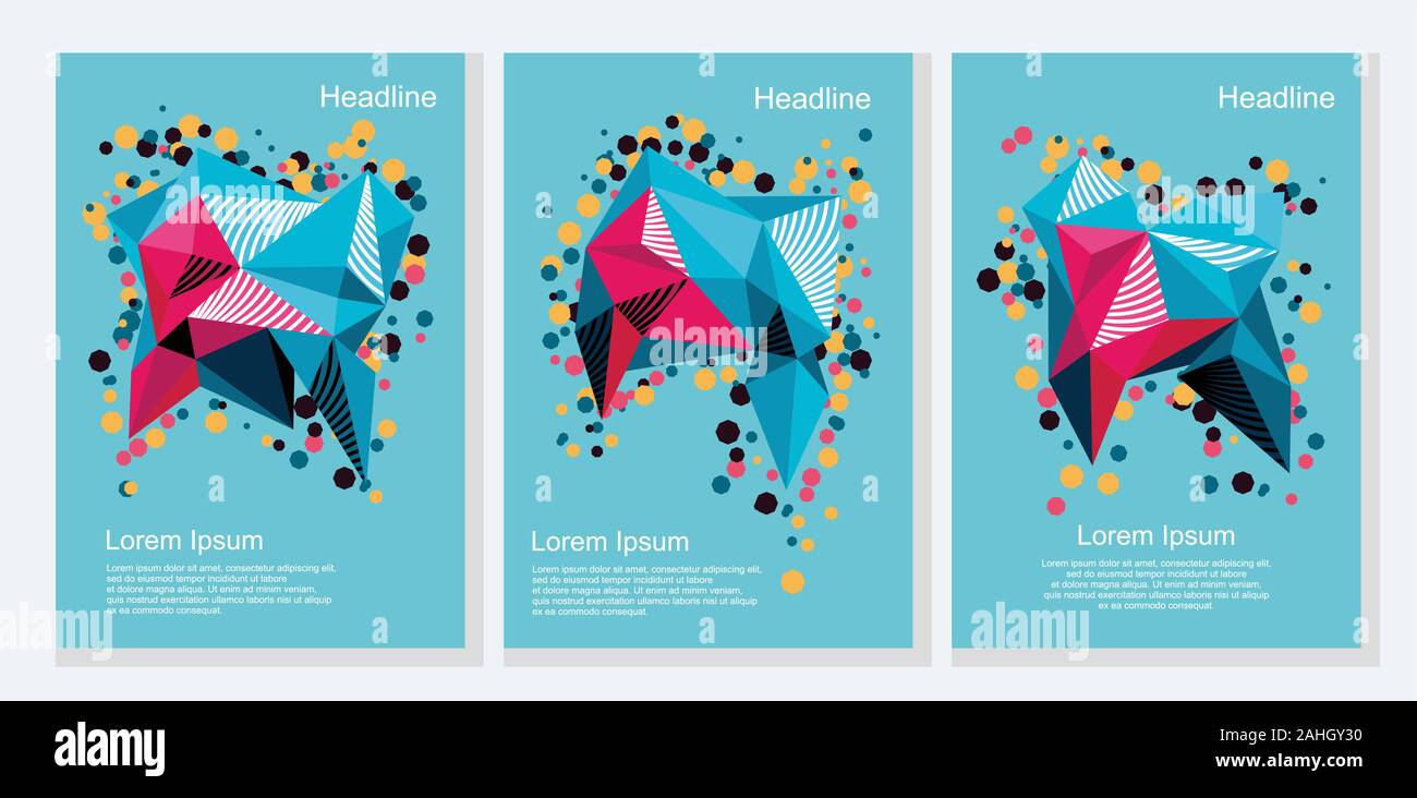 Geometry polygons Vector art for covers, presentations, leaflet ...