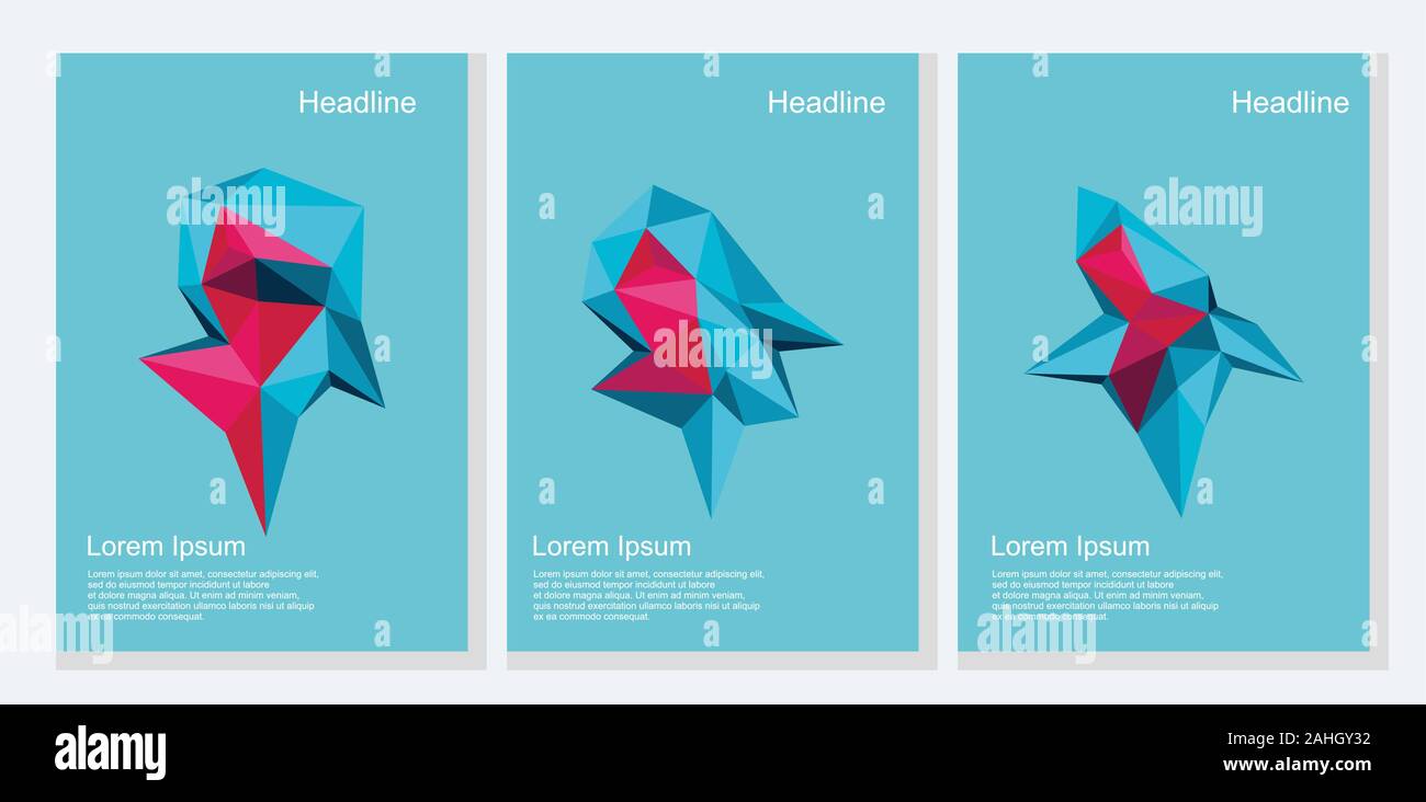 Geometry polygons Vector art for covers, presentations, leaflet ...