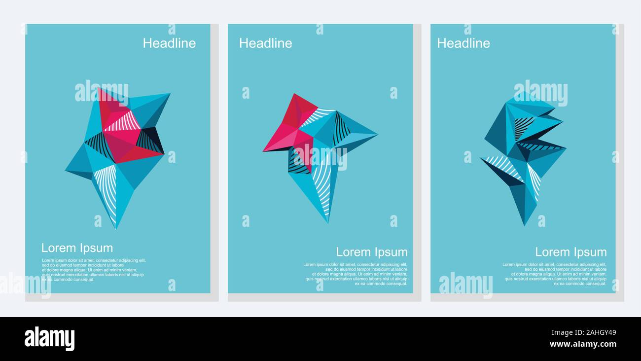 Geometry polygons Vector art for covers, presentations, leaflet ...